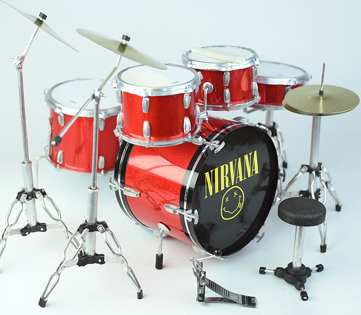Miniature drum set Dave Grohl Nirvana | drum set miniature for sale